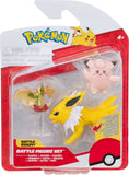 Pokemon: Battle Figure Set - Clefairy, Flapple, Jolteon