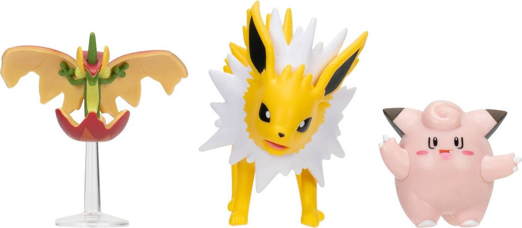 Pokemon: Battle Figure Set - Clefairy, Flapple, Jolteon